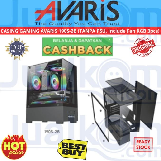 Jual CASING PC GAMING CASE AVARIS FREE 3 FAN RGB BERKUALITAS | Shopee ...
