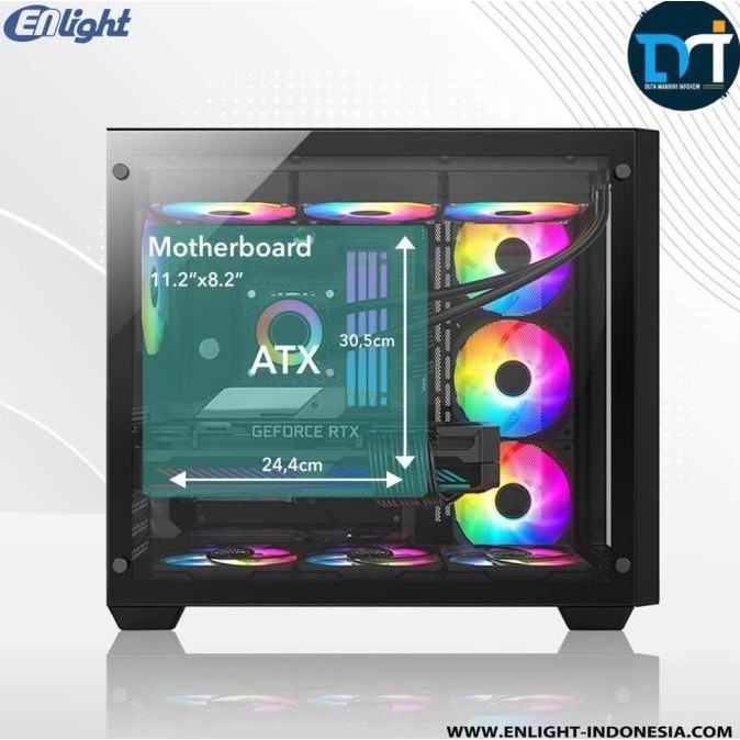 Jual Jual | Enlight Z7 - Tempered Glass Dual Chamber Mid-Tower Atx ...