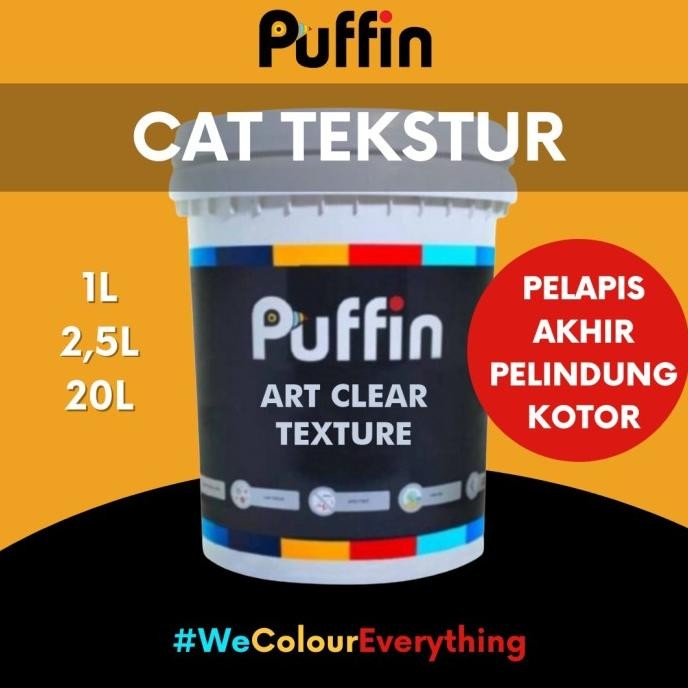 Jual CAT TOPCOAT PELAPIS TEKSTUR PUFFIN ART CLEAR TEXTURE ORIGINAL ...