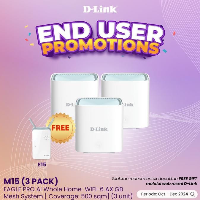 Jual D-Link M15 EAGLE PRO AI AX1500 Mesh System | Shopee Indonesia
