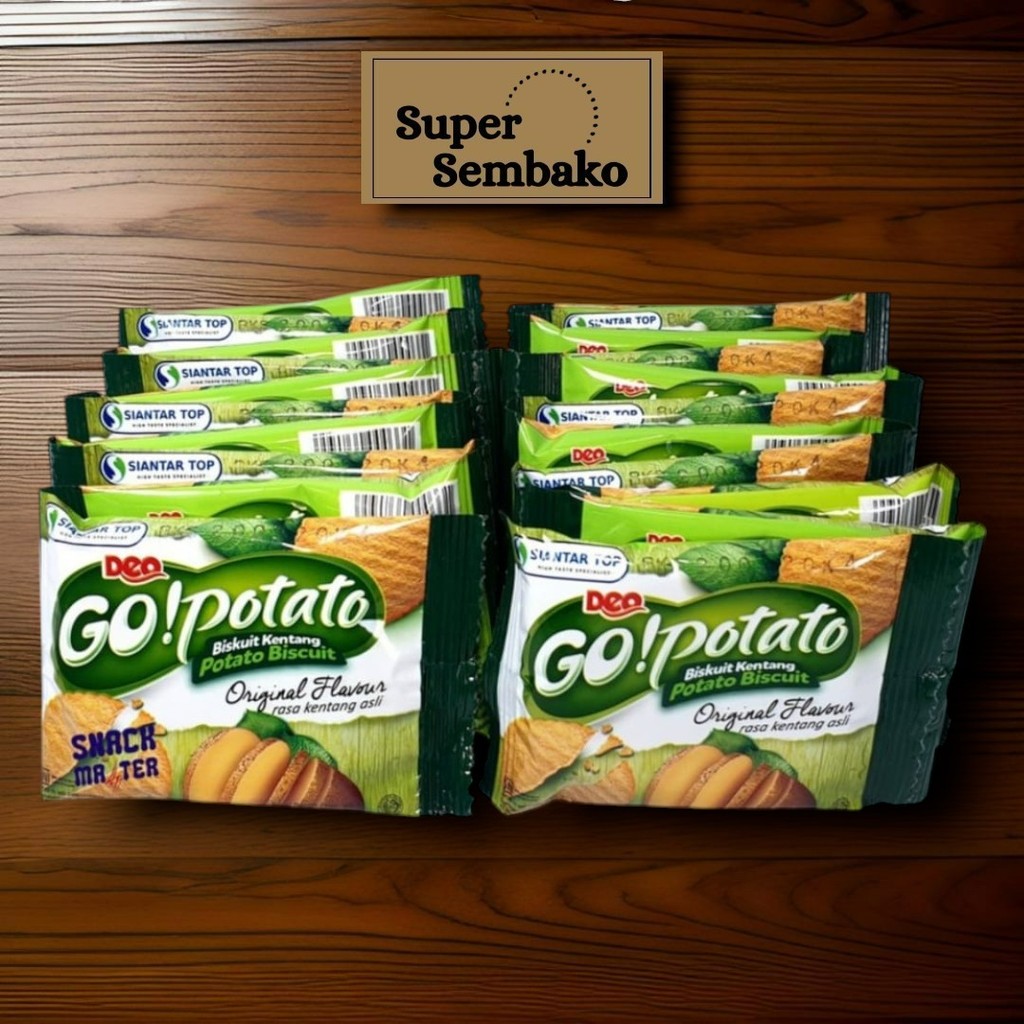 Jual SNACK BISKUIT KERIPIK KENTANG GO POTATO 10gr RENCENG ISI 20 ...