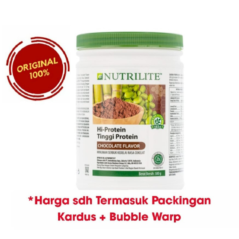 Jual Nutrilite Hi protein Coklat / chocolate 500gr Amway Ori Nutrilite ...