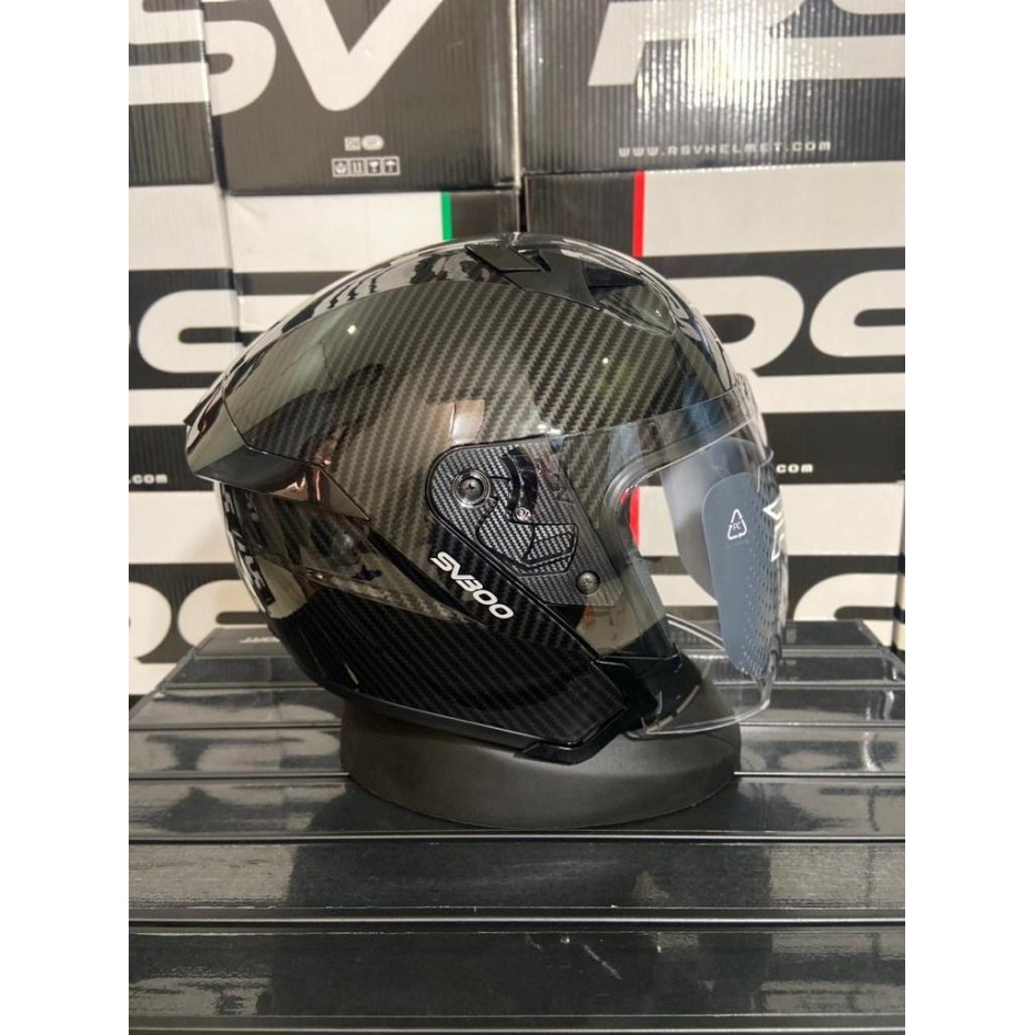Jual Helm Half Face - RSV SV300 CARBON GLOSSY DOUBLE VISOR | Shopee ...