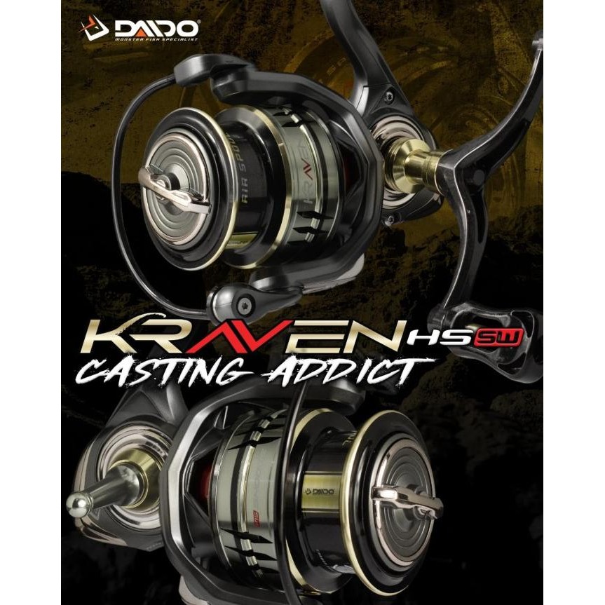 Jual Reel Pancing Daido KRAVEN SW 3000 HS 6.2:1 (7+1 Bearing) High ...