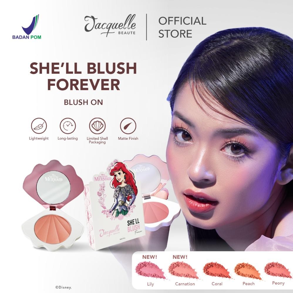 Jual Jacquelle Shell Blush Pressed Powder Blush On Disney Princess ...