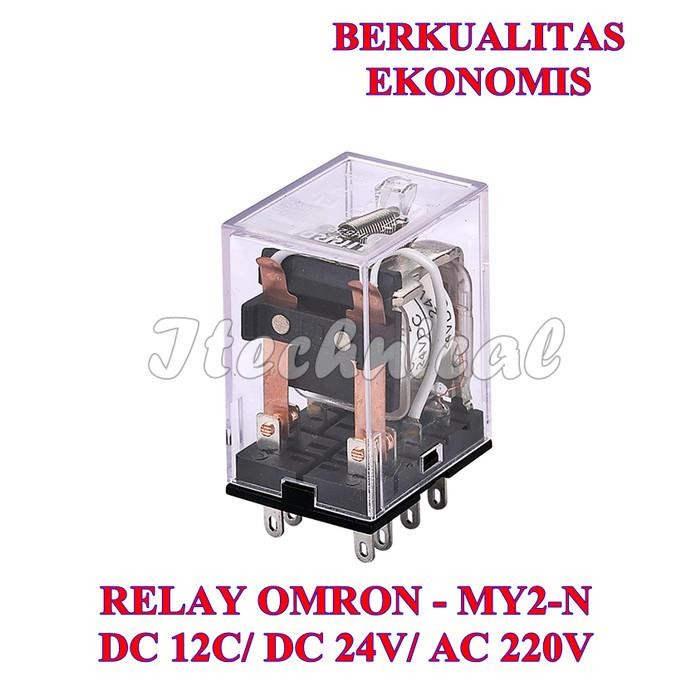 Jual RELAY MY2 12V OMRON / RELAY MY2N 24V OMR / RELAY MY2-N 220V 8 PIN Import Premium | Shopee ...