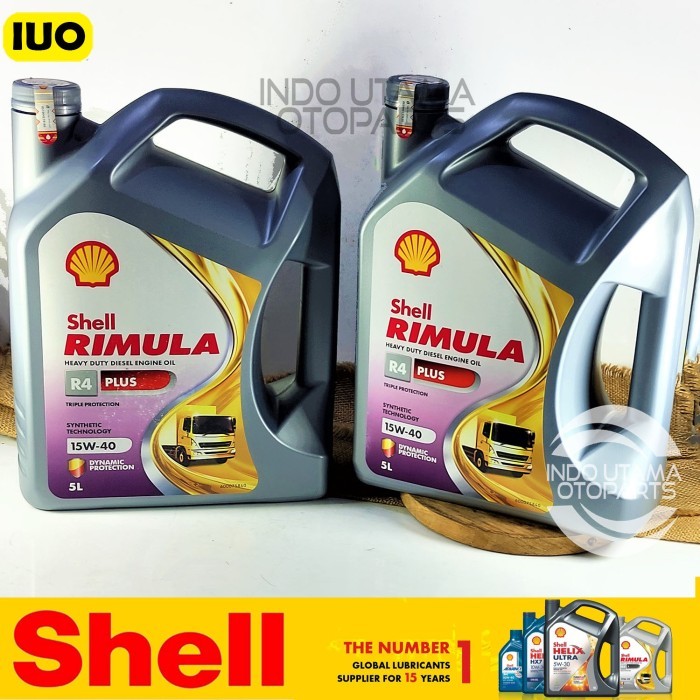 Jual Oli Mesin Shell Rimula R4 Plus 15W-40 15W40 Heavy Duty Diesel 5 ...