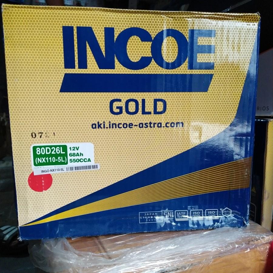 Jual Aki Incoe Gold 80D26L Nx110-5L 12V 68 Ah Aki Mobil Innova Diesel ...