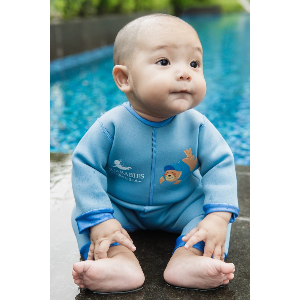 Jual Aquababies Indonesia Baby Wetsuit - Ocean Blue | Shopee Indonesia
