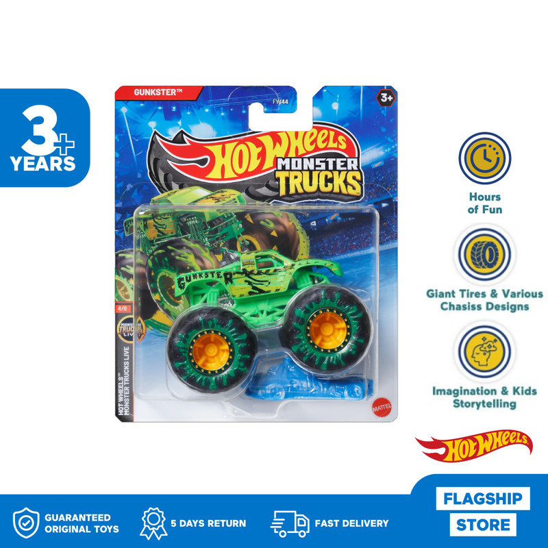 Jual Hot Wheels Monster Trucks 2025 Gunkster Car- Mainan Mobil Balap | Shopee Indonesia