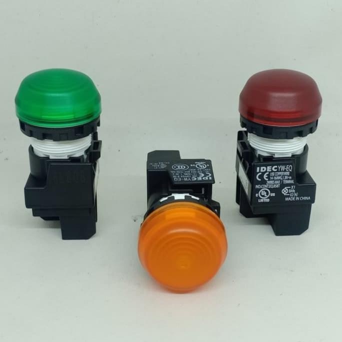 Jual Promo PILOT LAMP IDEC YW1P-EQ 22MM 220VAC DAN 24VCD MERAH KUNING ...