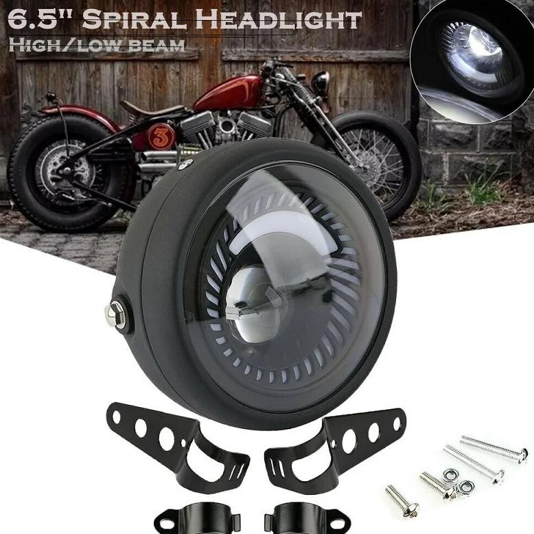 Jual 1 Set 6.5 Inch Led Motorcycle Headlight With Bracket For ...