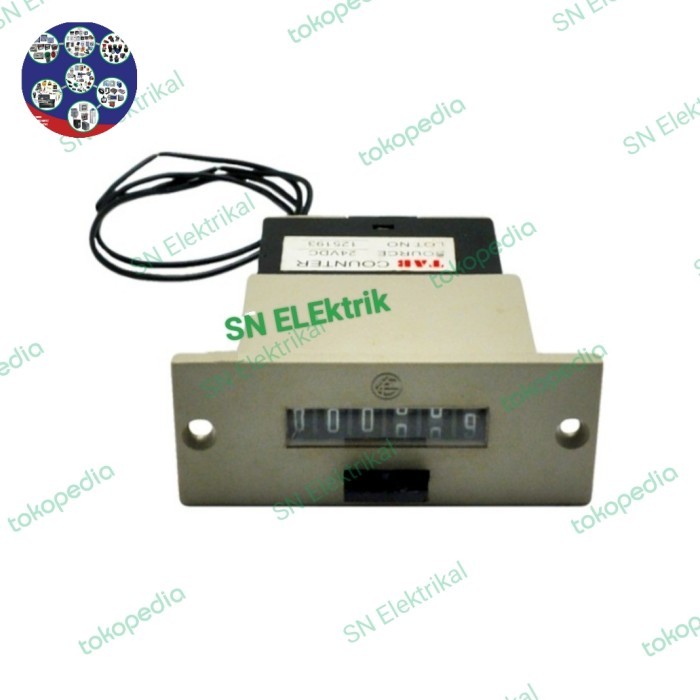 Jual Murah Counter Timer Analog 6 Digit Dengan Tombol Reset 220VAC 50Hz ...