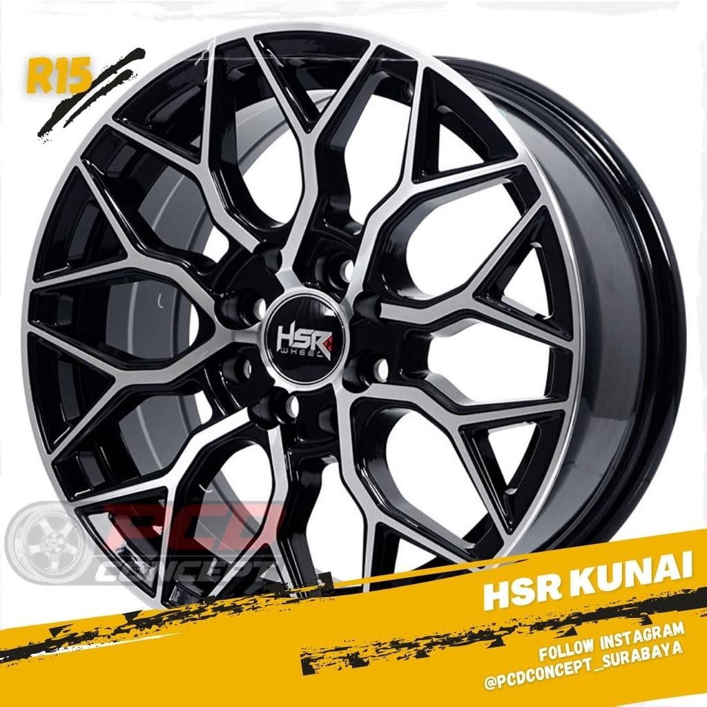 Jual Velg Mobil R15 Hsr Kunai H1024 Ring 15 Pelak Brio Calya Sigra ...