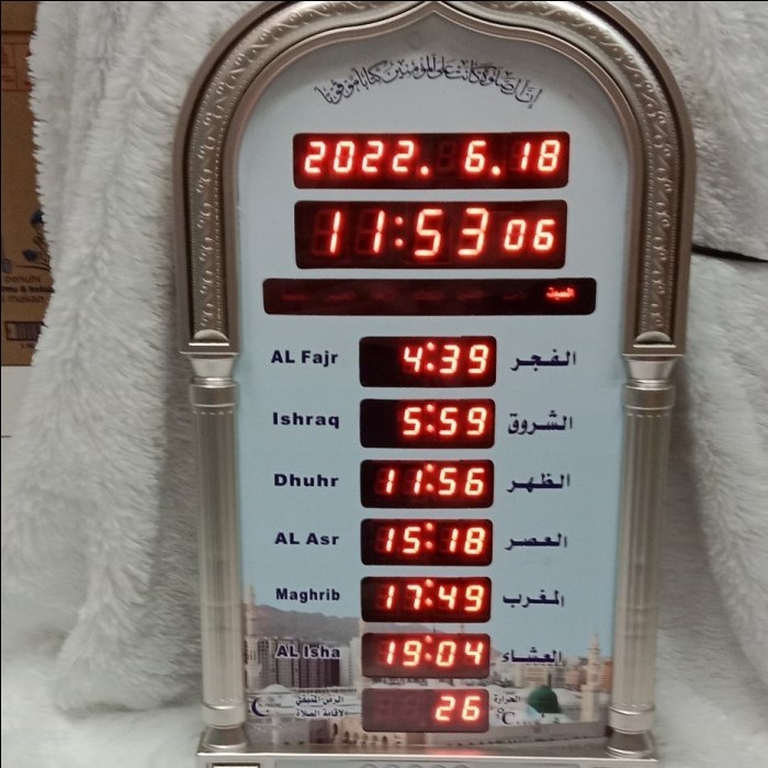 Jual READY JAM ADZAN DIGITAL LED OTOMATIS AZ 4009 + IQOMAH . JAM MASJID ...