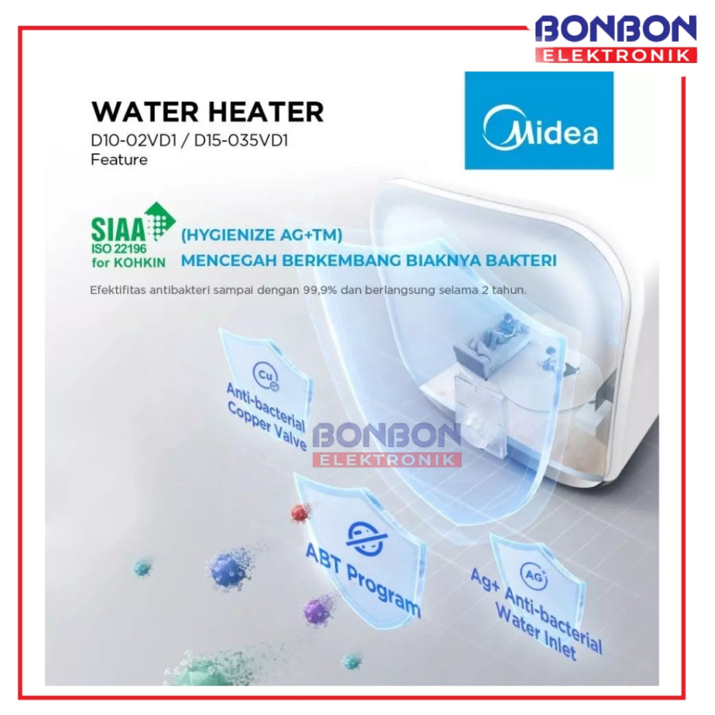 Jual Midea Electric Water Heater 10L D10-02VD1 / Pemanas Air Listrik 10 Liter | Shopee Indonesia