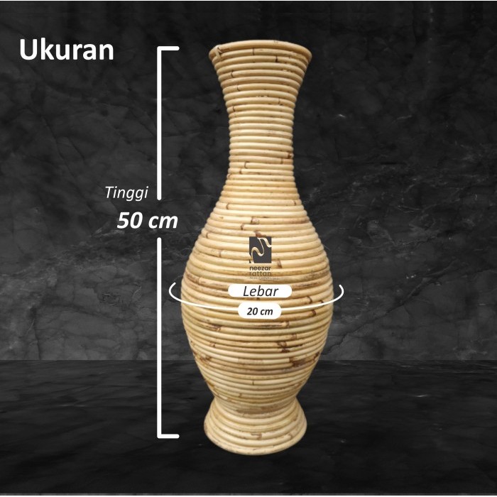 Jual READY VAS POT GUCI TEMPAT BUNGA DARI ROTAN TINGGI 70 CM | Shopee ...