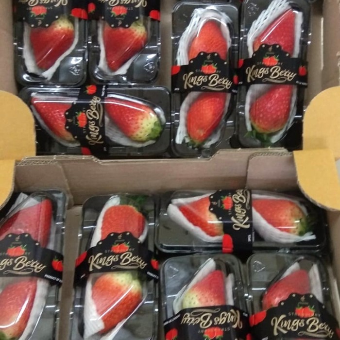 Jual Strawberry Korea Jumbo King Berry Fresh Import Manis | Shopee ...