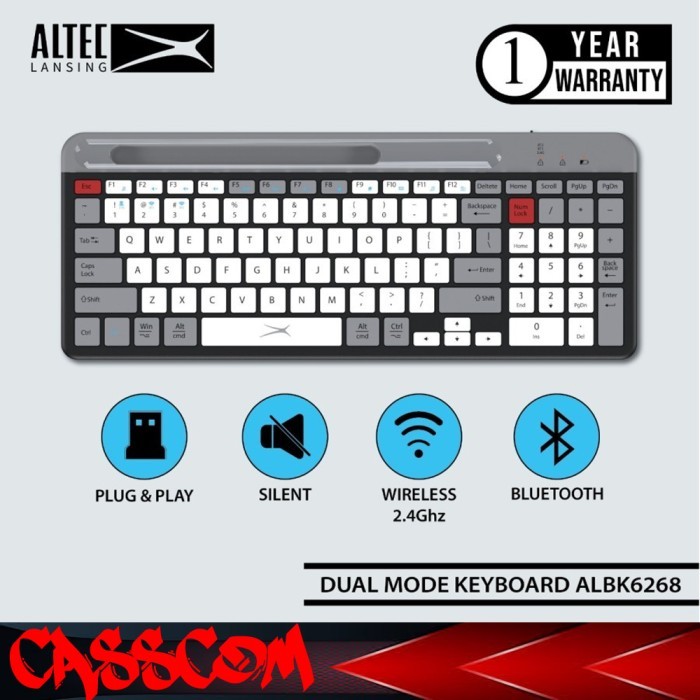 Jual Altec Lansing Keyboard Dual Mode Wireless/Bluetooth ALBK6268 ALBK ...