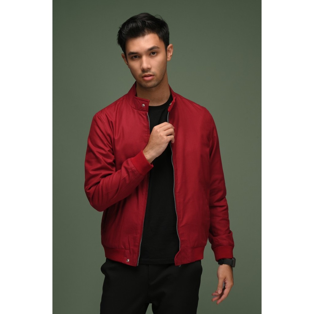 Jual JAKET PREPP STUDIO HARRINGTON JACKET RED | Shopee Indonesia