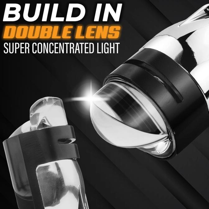 Jual Promo iSUN Mini BiLED Projie Double-Lens Headlamp Lampu Utama Y6D ...