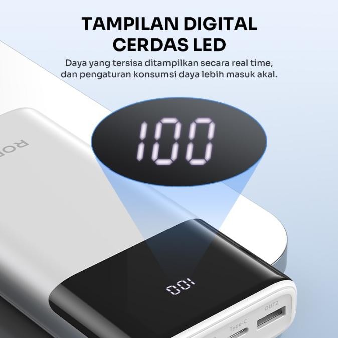 Jual Robot Smart Powerbank Fast Charging 20000Mah Rt22S 15W 3 Port ...