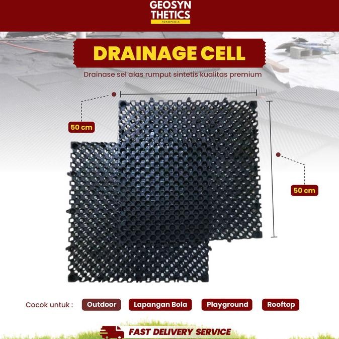 Jual JUAL Drainage Cell Uk 50cm Drainase cell alas rumput sintetis ...
