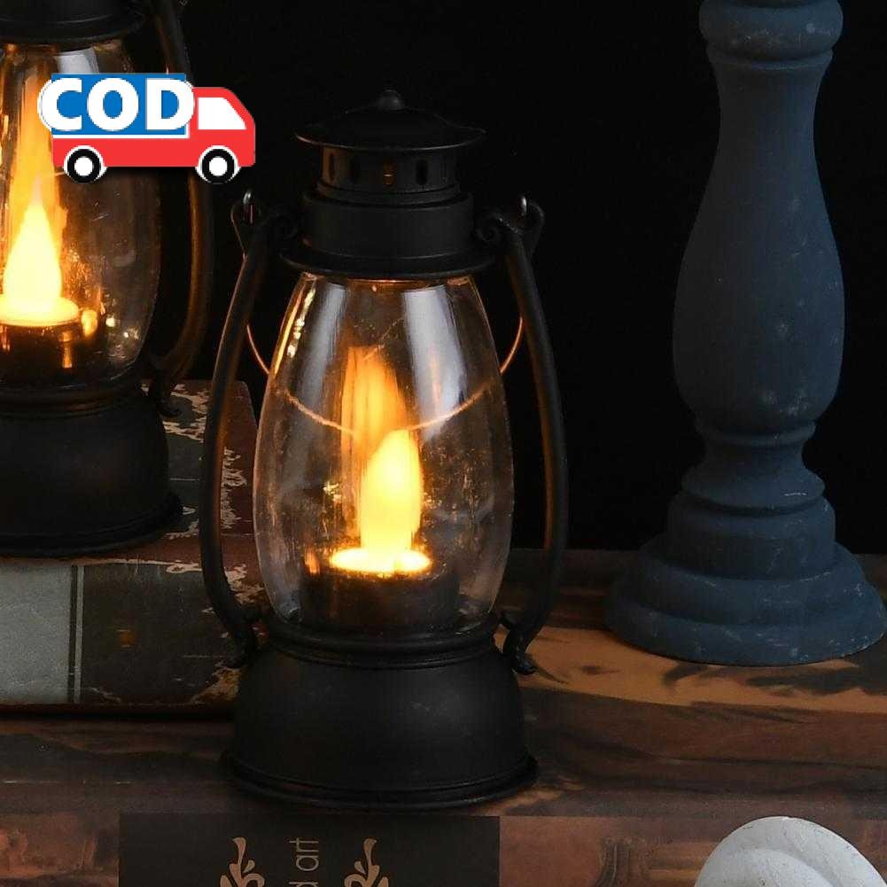 Jual Lampu Teplok Baterai Jadul Lentera LED Antik Retro Kerosene Lamp ...
