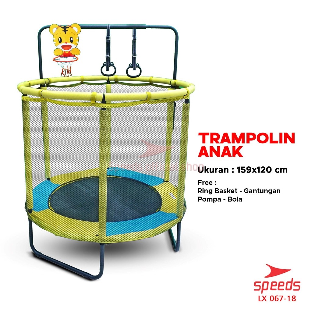 Jual SPEEDS Trampolin Anak Mainan Lompat Jump 48inch Trampoline Mainan Olahraga Anak Lompat 067 ...