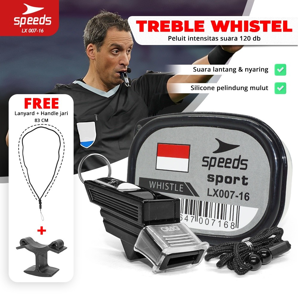 Jual SPEEDS Peluit Wasit Referee Pluit Treble Whistle Olahraga ...