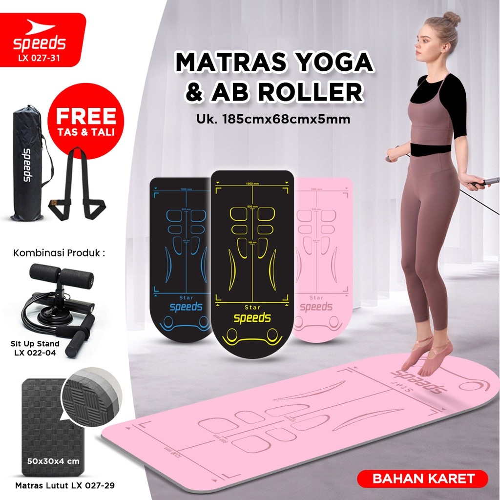 Jual SPEEDS Alas Yoga Mat Matras Fitness Latihan Kebugaran Fitness Mat ...
