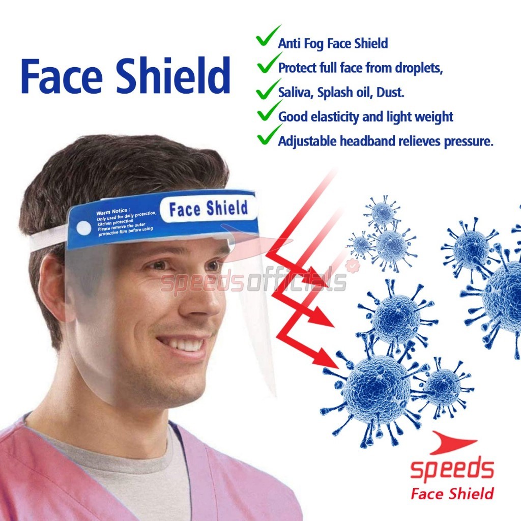 Jual SPEEDS Face Shield Untuk Wajah / Muka Face Shield Pelindung Muka ...
