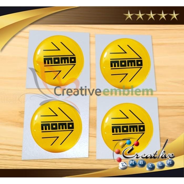 Jual Sticker Timbul Tutup Dop Velg Momo Big 4 Pcs New 100 % Original ...