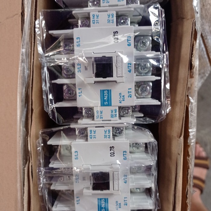 Jual Murah kontaktor 60a 220v mitsubishi S-N35 SN 35 SN35 contactor Non COD | Shopee Indonesia