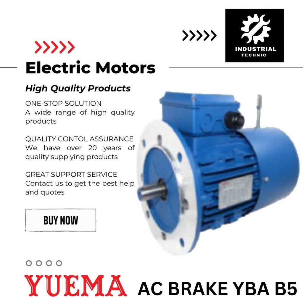 Jual DINAMO ELEKTRO MOTOR YUEMA AC BRAKE YBA 6P 5,5KW 7,5HP 3PHASE 380V ...
