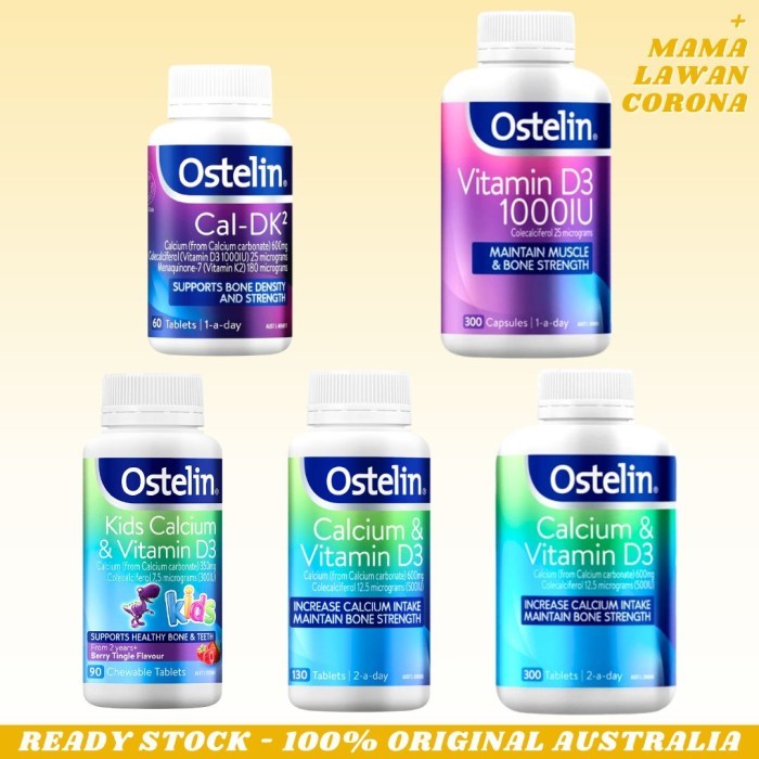 Jual OSTELIN Calcium & Vitamin D3 130 300 Tablets 1000iu Cal DK2 60 ...