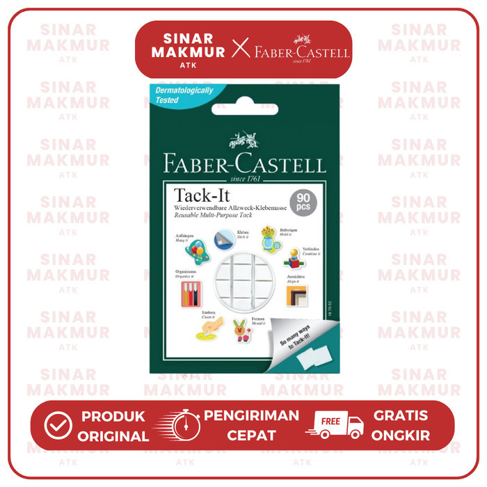Jual Tack It Adhesive/Lem Serbaguna Putih 50gr/90pcs FABER CASTELL (PAK ...
