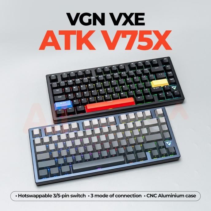 Jual VGN VXE ATK V75X - 75% Aluminium Wireless Mechanical Keyboard terlaris | Shopee Indonesia