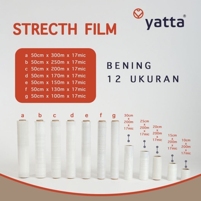 Jual STRECH FILM WRAPPING 50 CM X 300 M (DUST @ 6ROLL) | Shopee Indonesia