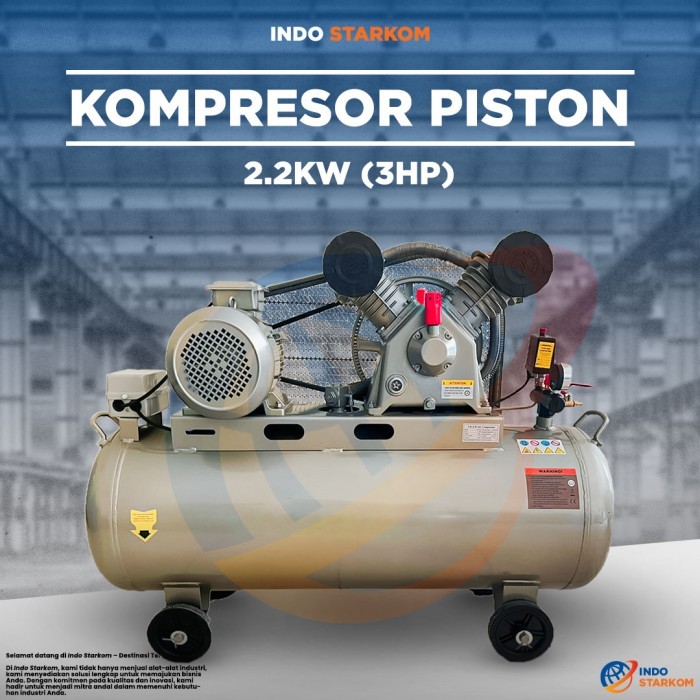 Jual Dijamin Aman Kompresor Udara Piston 3 Hp 2.2 Kw Air Compressor ...