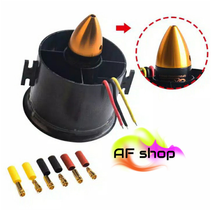 Jual Qx-motor Motor Ducted Fan 70mm 6 Blades Ducted Fan Edf 2822 kv3000 ...