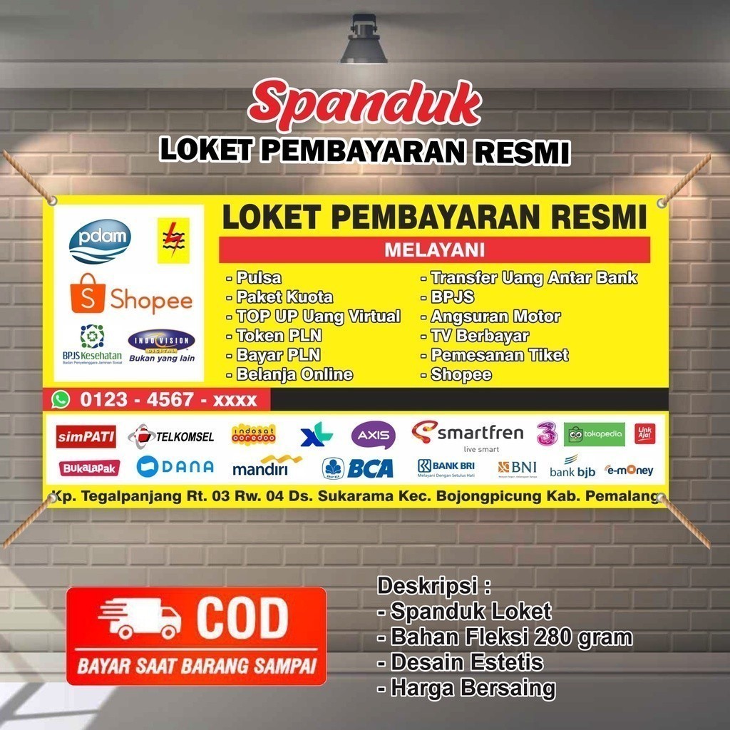 Jual AMBIL Promonya Sekarang !! BISA COD >> spanduk banner loket ...
