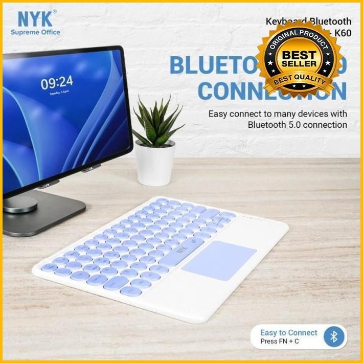 Jual Keyboard Bluetooth Mini Nyk Ungu Touchpad K60 Termurah 100 % ...