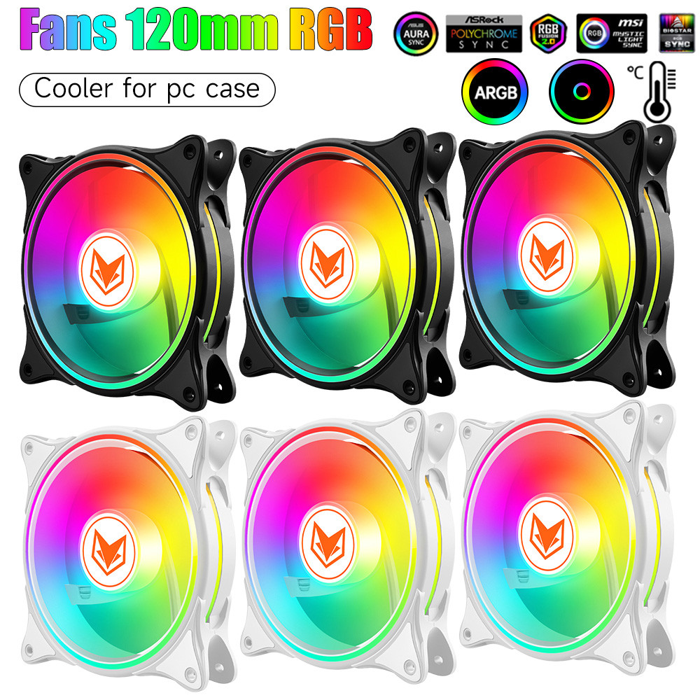 Jual COOLMOON 1-5PCS Fans 120mm RGB Computer Chassis Cooling Fan ...
