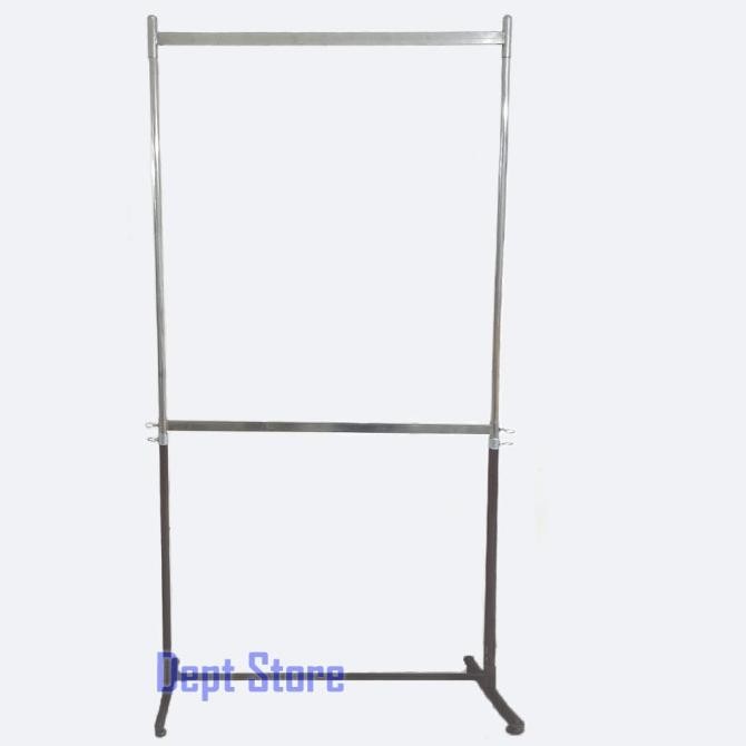 Jual Gawangan 2 Tingkat Hanger Gantungan Baju Celana Model Rak Gawang ...