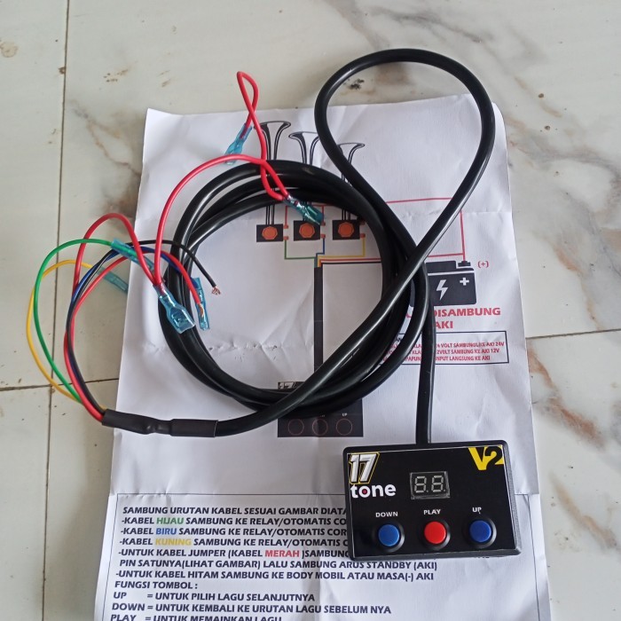 Jual modul klakson 3 corong 17 nada angklung terbaru 12v&24v | Shopee ...