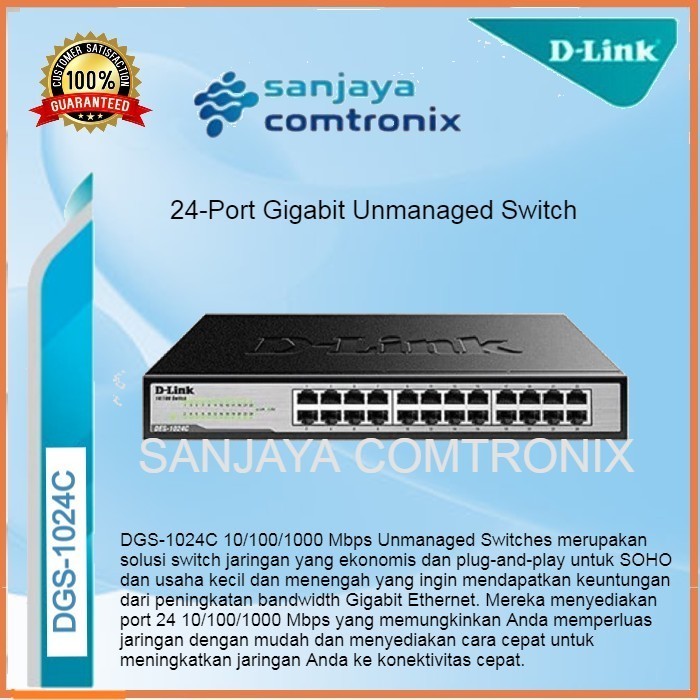 Jual D-Link DGS-1024D / DGS-1024D 24-Port Unmanaged Gigabit Switch ...
