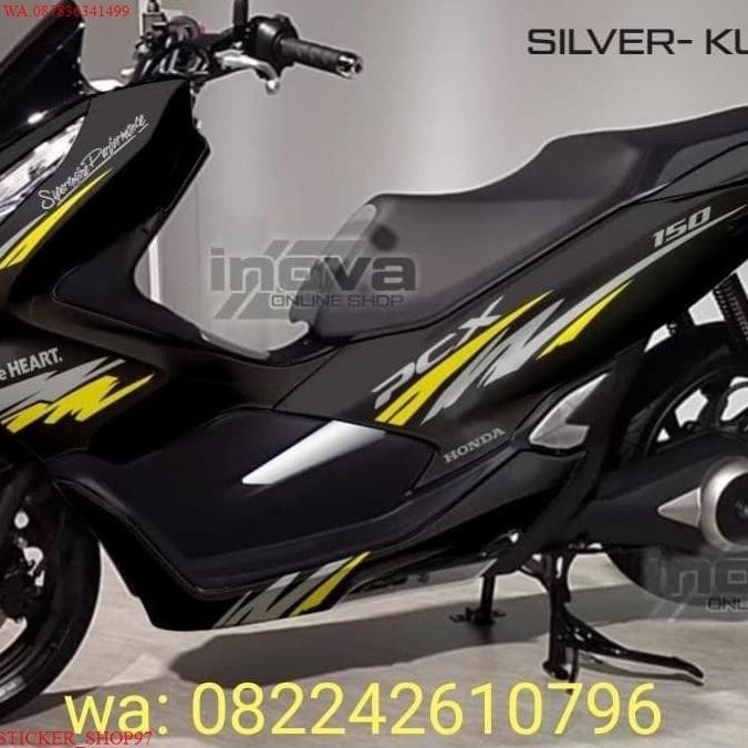 Jual sticker Motor Pcx - Striping Cutting Honda Pcx 2018 Sporty kuning ...