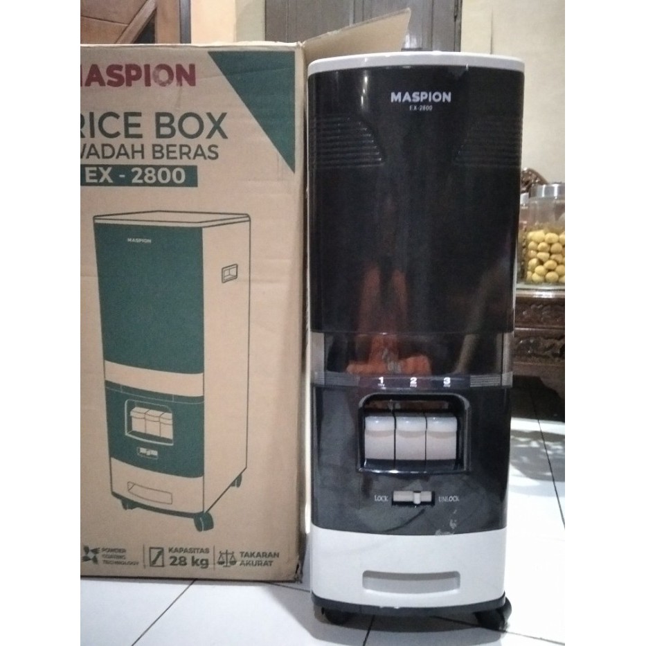 Jual MASPION RICE BOX MRD EX 2800 TEMPAT WADAH PENYIMPANAN BERAS 28 KG ...