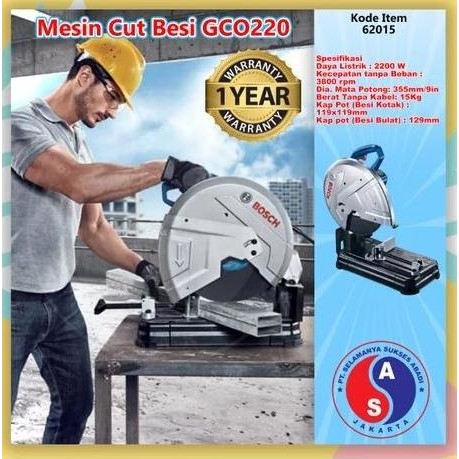 Jual Bosch GCO 220 Cut Off Machine 14" / Mesin Potong Besi 14 Inch ...